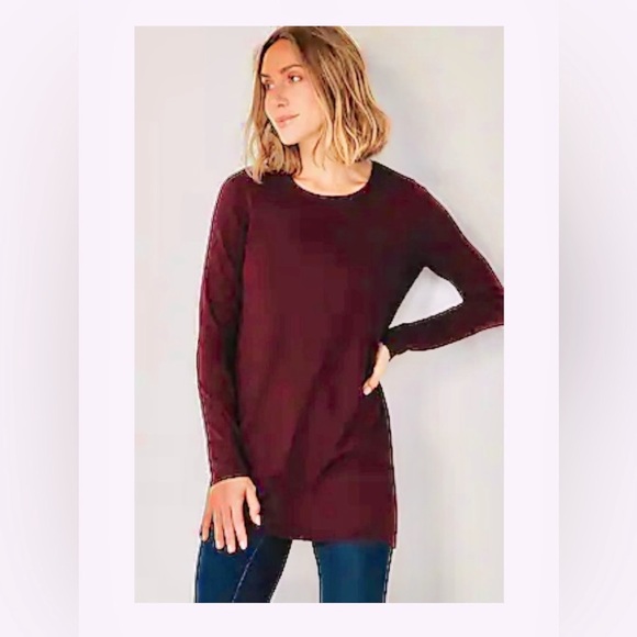 J. Jill | Tops | Jjill Elise Aline Sweater Tunic Pinot Burgundy 2x 2 ...